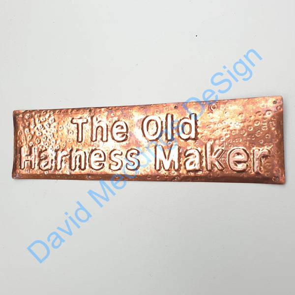 Stylish Modern Copper Address Plaque - 1"/25mm High Letters in Elegant ...